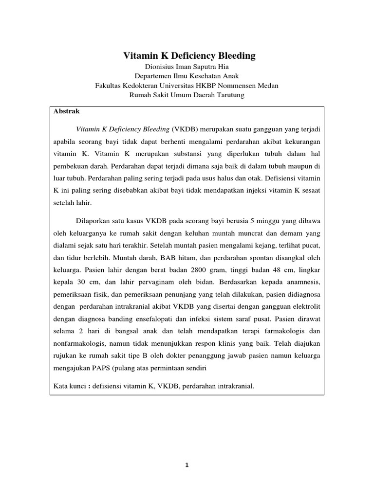 Laporan Kasus VKDB | PDF