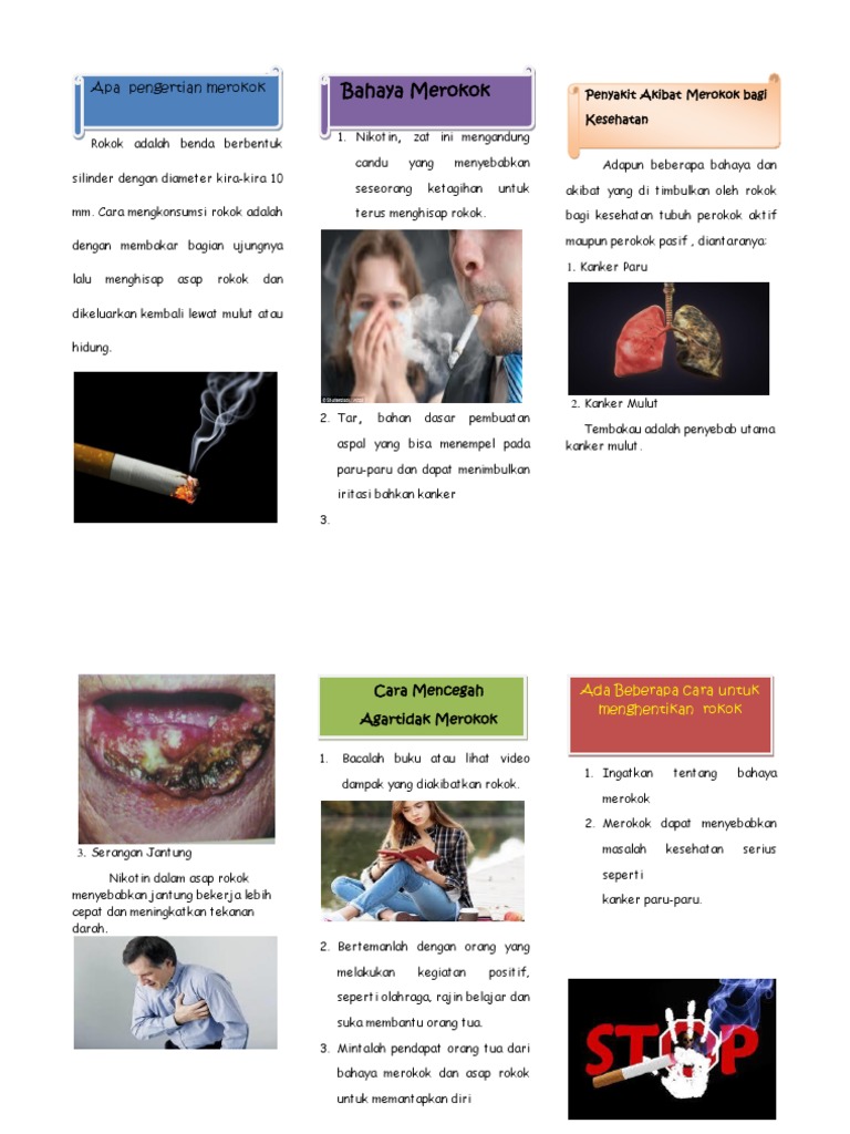 Leaflet Bahaya Rokok | PDF