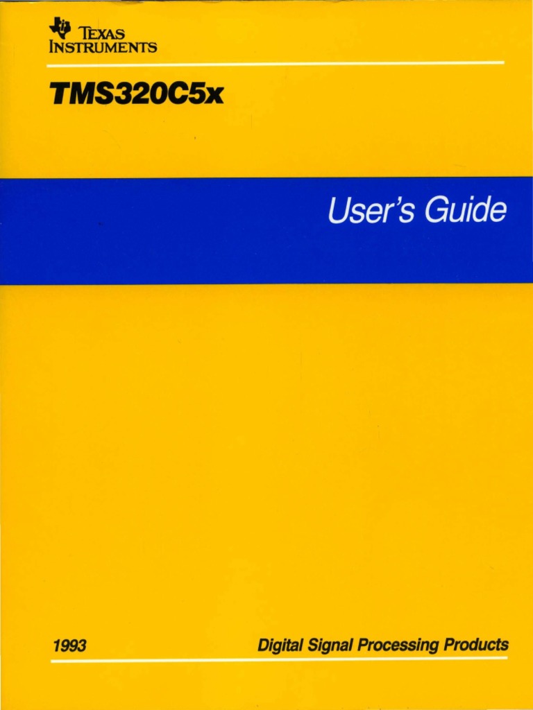 1993 TMS320C5x Users Guide PDF | Download Free PDF | Digital Signal ...