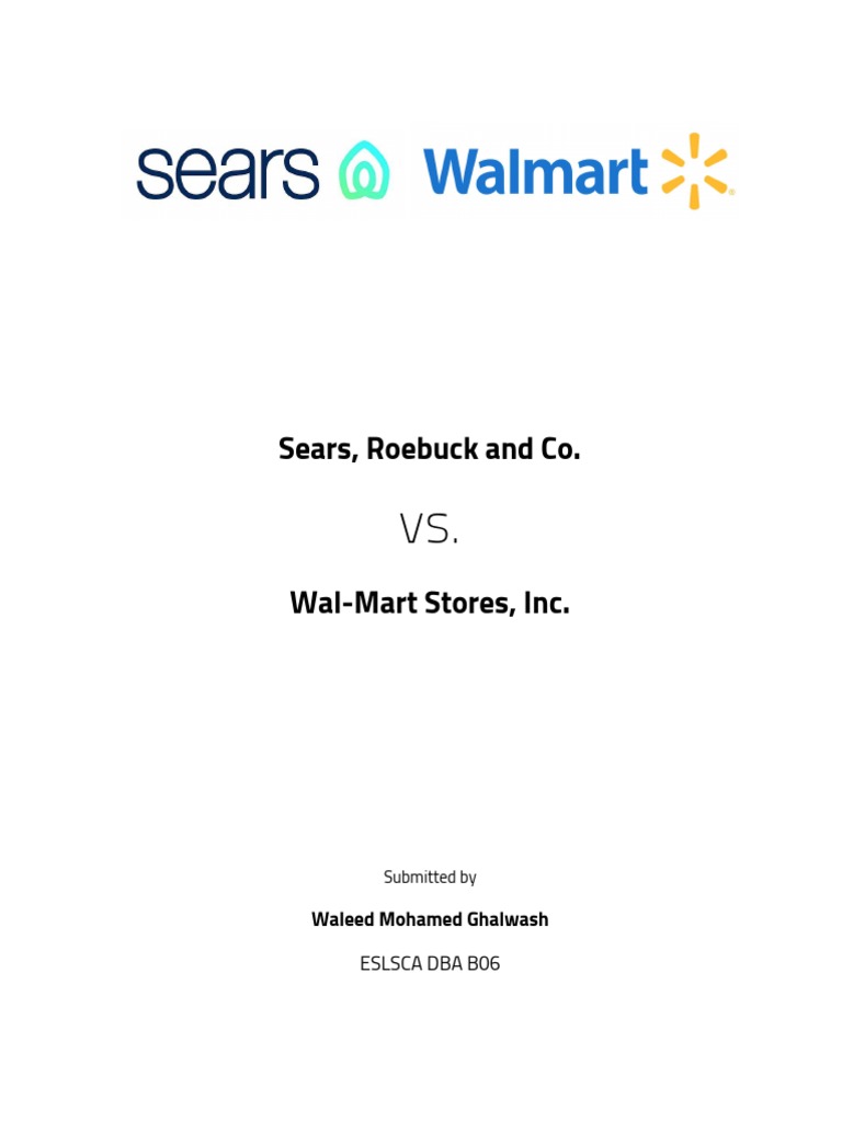 Sears Vs Walmart | PDF | Walmart | Sears