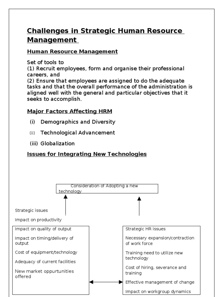 Strategic HR Management Challenges | PDF | Employment | Telecommuting