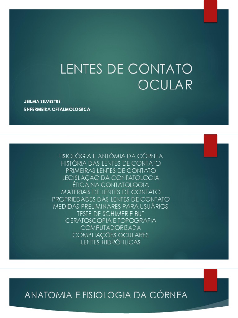 Optometria | PDF | Córnea | Lentes de contato