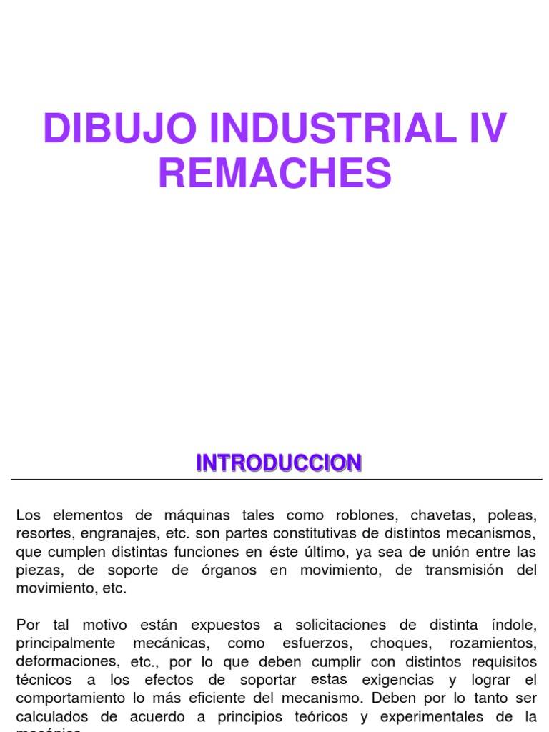 Uniones Remachadas | PDF | Remache | Tornillo