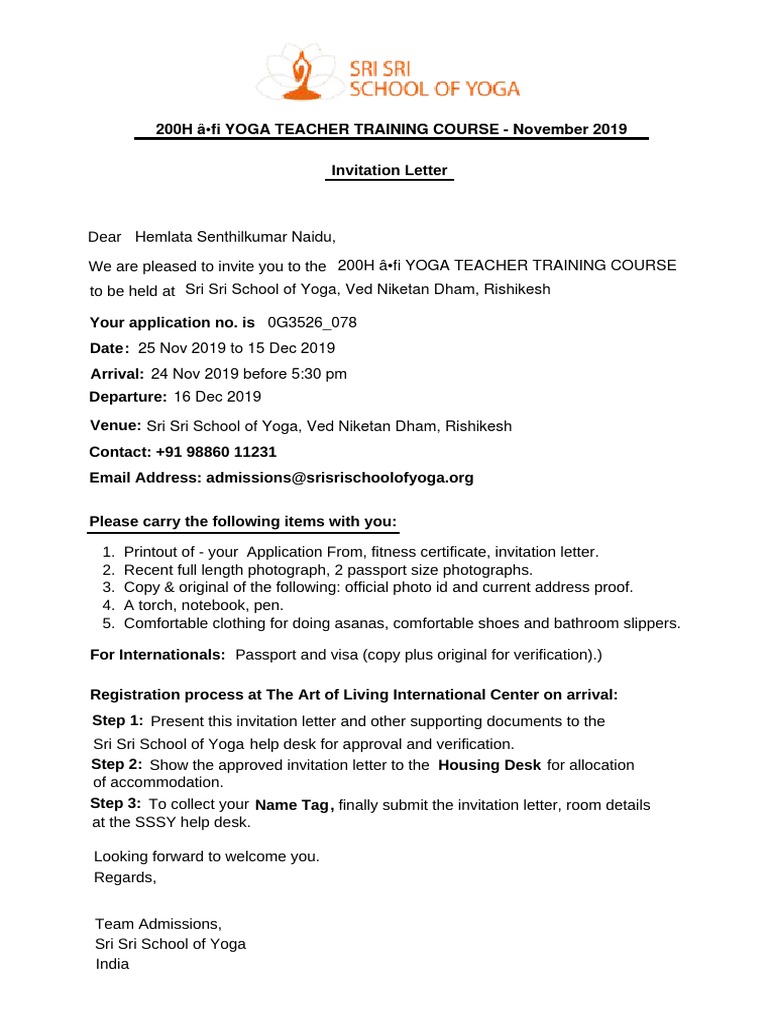 Invitation Letter | PDF