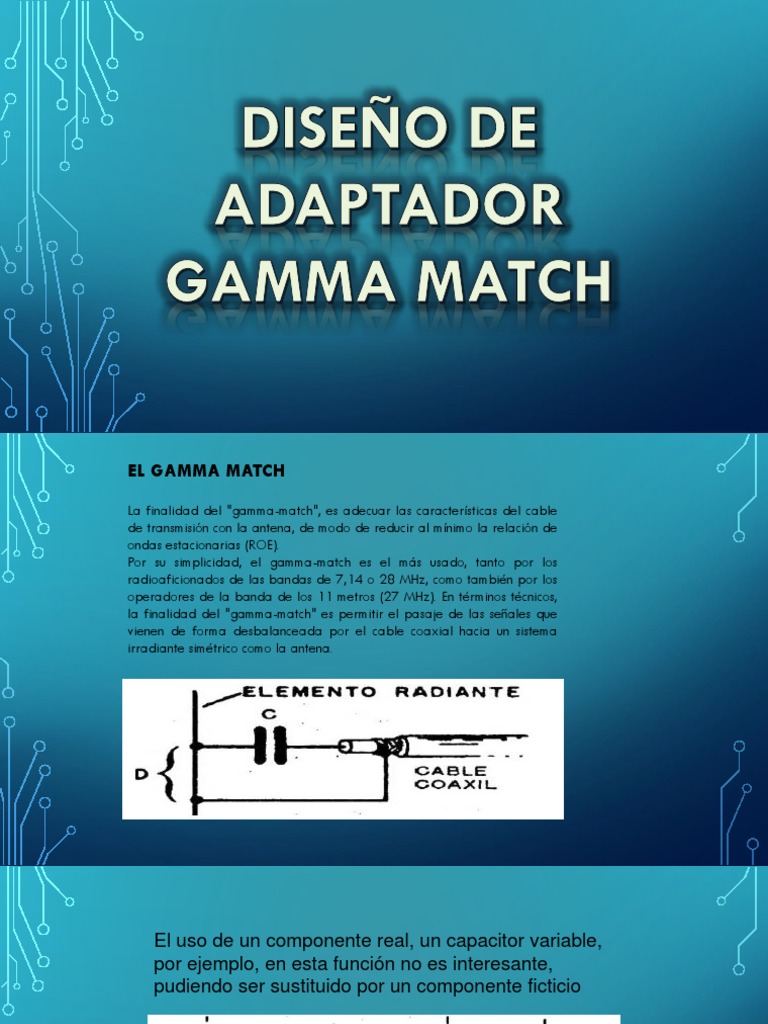 Diseño de Adaptador Gamma Match | PDF