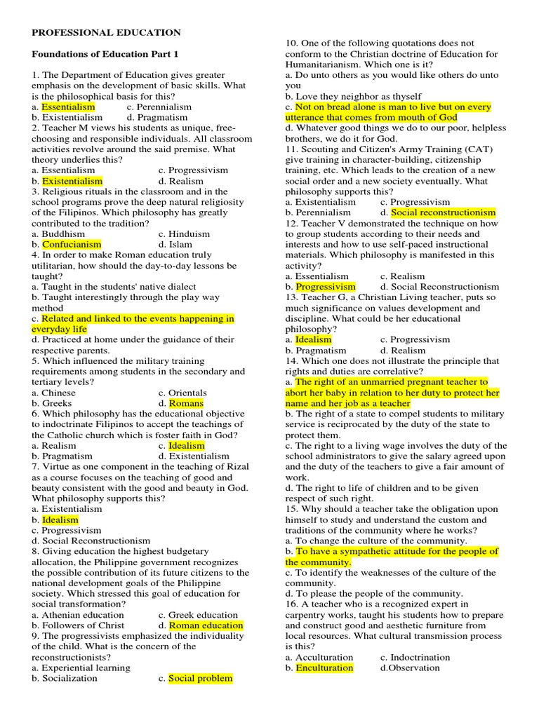 LET ProfEd Reviewer | PDF | Motivation | Motivational