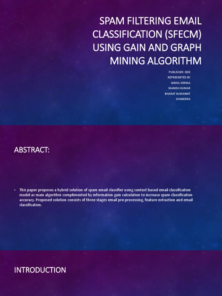 Spam Email Classification Using Graph Mining | PDF | Statistical ...