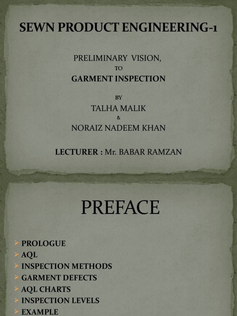 Garments Inspection | PDF | Clothing