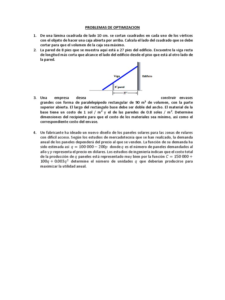 TC - 2 - Problemas de Optimizacion | PDF