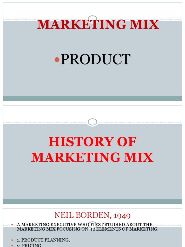 Evolution of Marketing Mix Elements | PDF | Marketing | Product (Business)