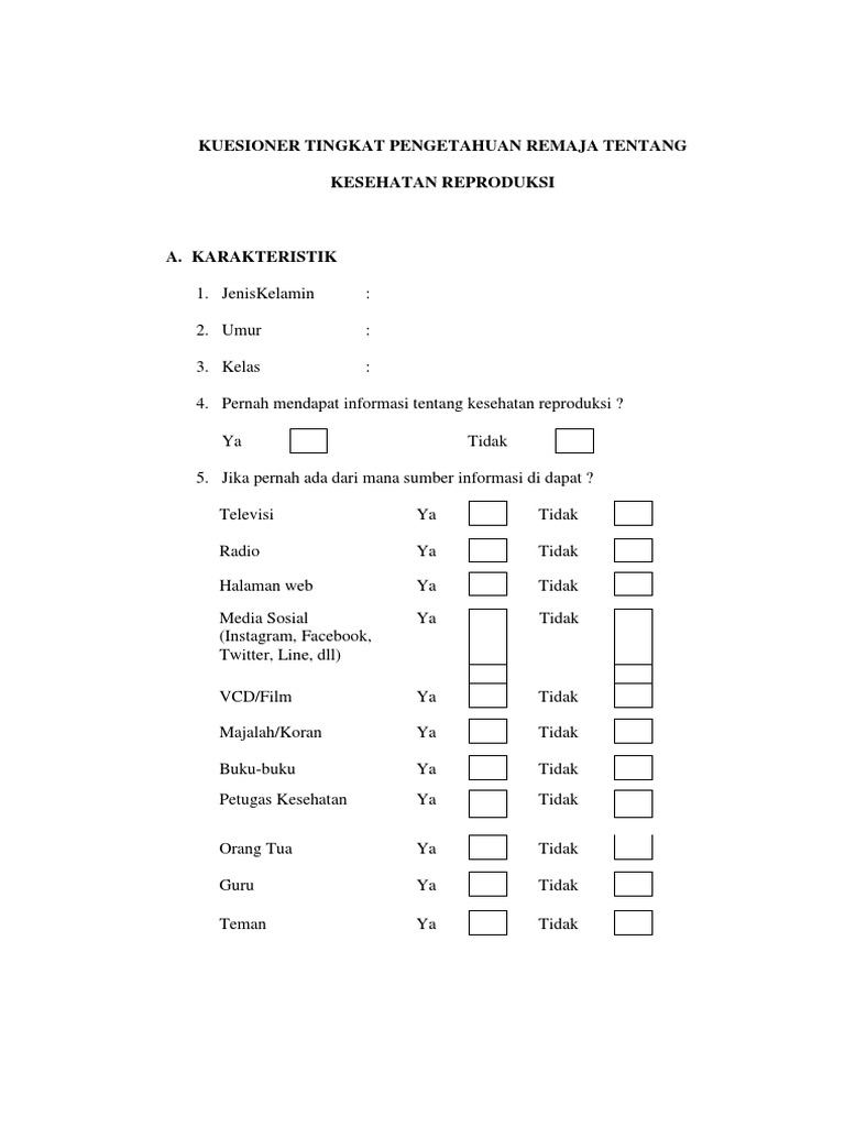 Kuesioner | PDF