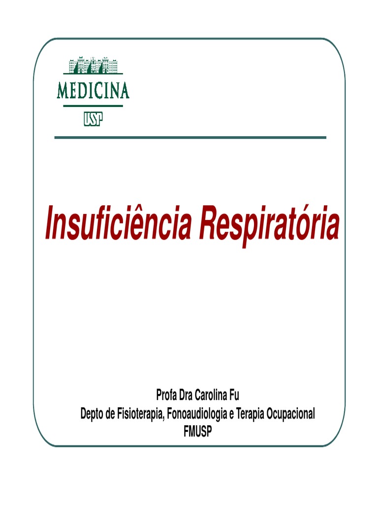 Insuf Resp: Diagnóstico e Tratamento | PDF | Doenças e distúrbios ...