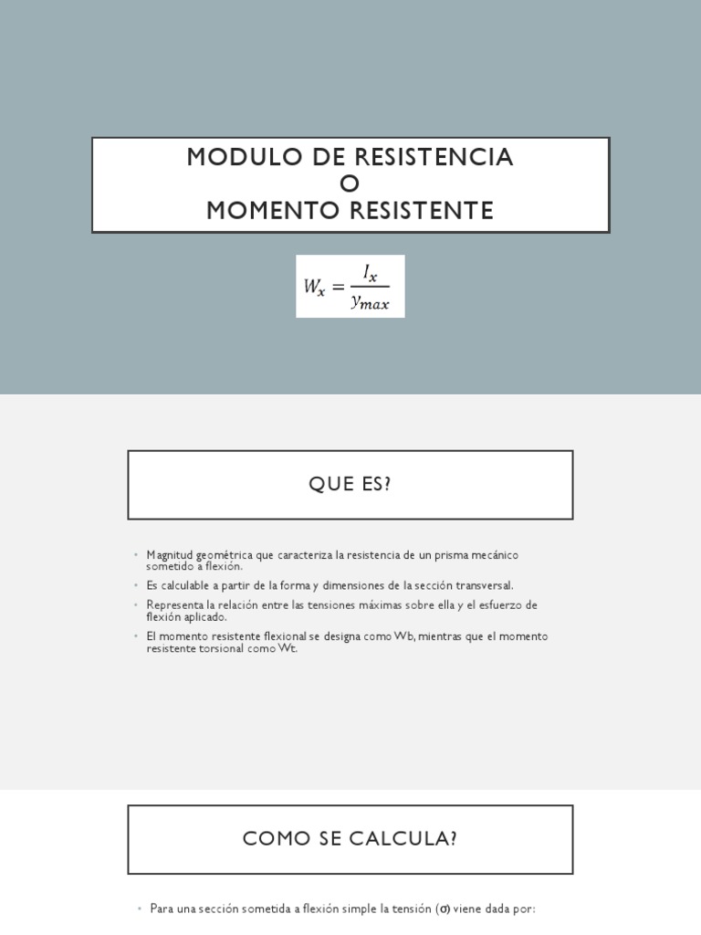 Calculo de Modulo de Resistencia | PDF