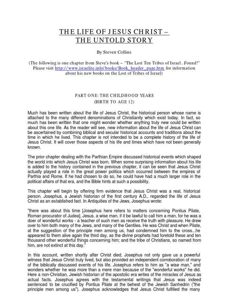 The Untold Story of Jesus Christ | PDF | Biblical Magi | Jesus