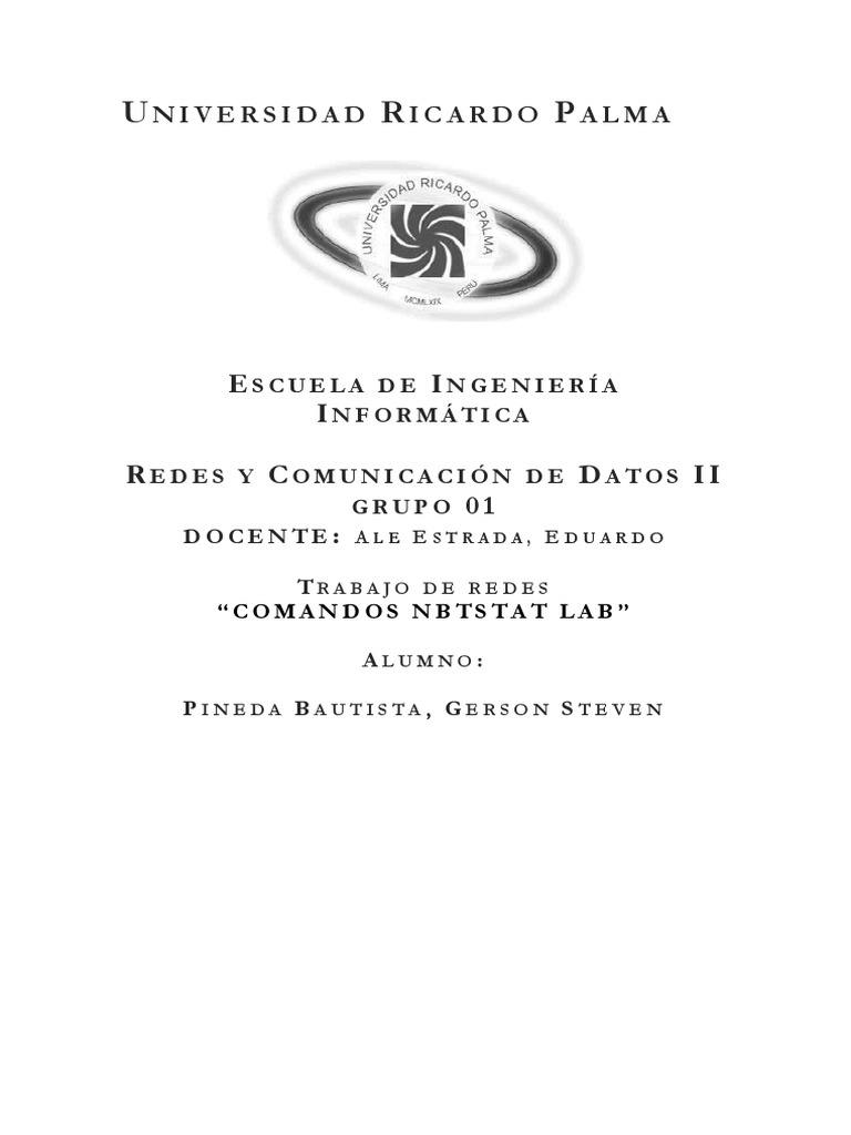 Comando NBTStat | PDF | Dirección IP | Caché (Computación)