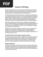 Bodheeprep - Com - Tones RC Passages Cat Exam | PDF | Reading ...