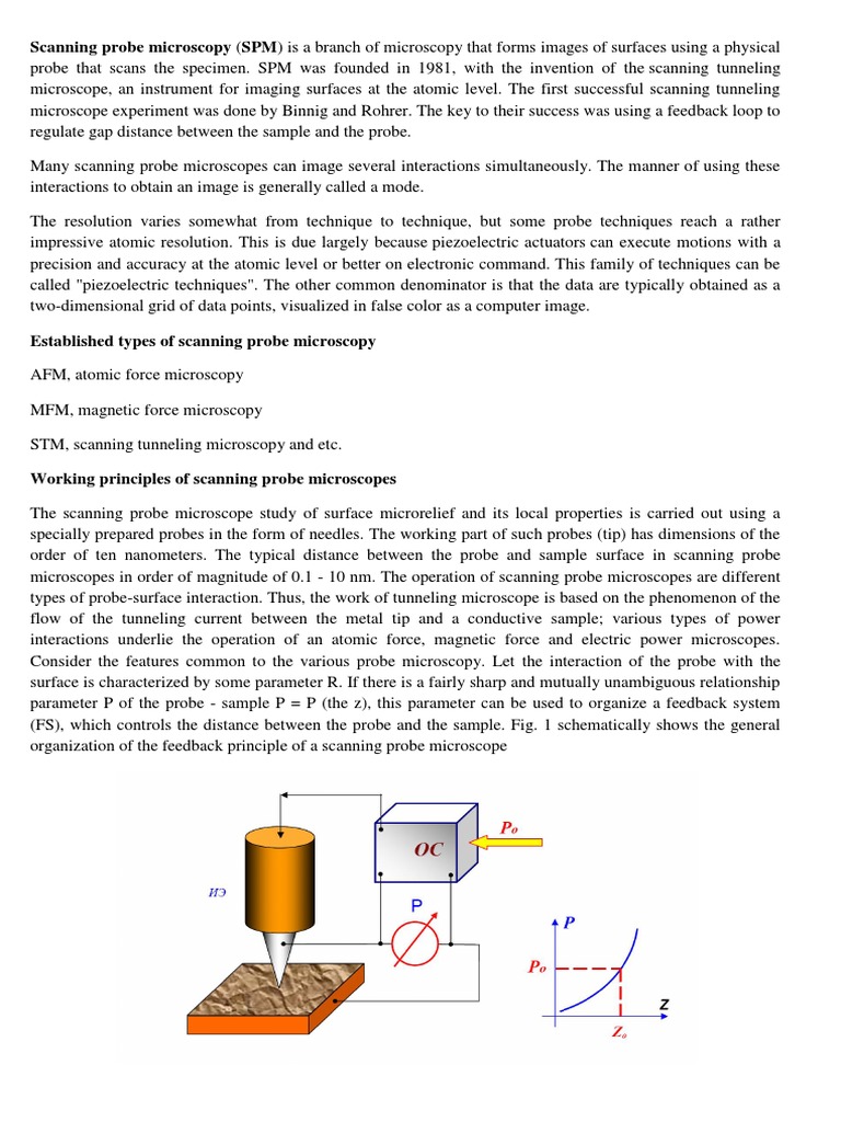 Scanning Probe Microscope | PDF | Microscope | Atomic Force Microscopy
