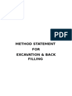 Backfilling Work Method Statement | PDF | Building Engineering | Materials