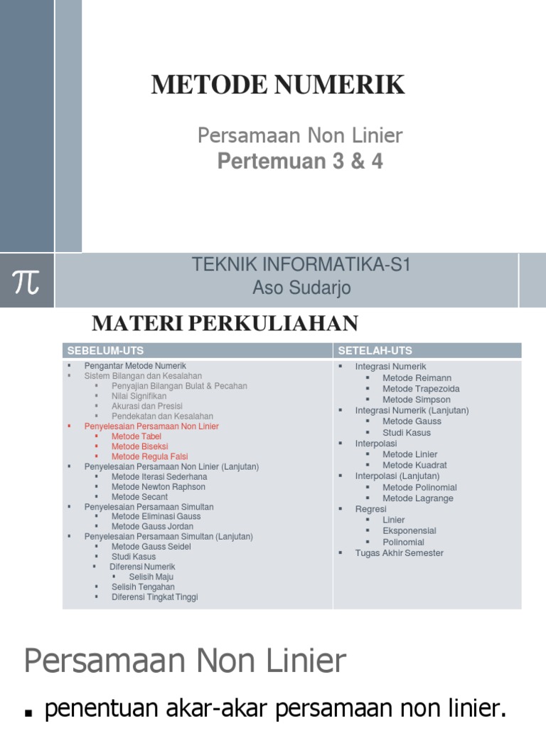 03 - Metode - Numerik | PDF