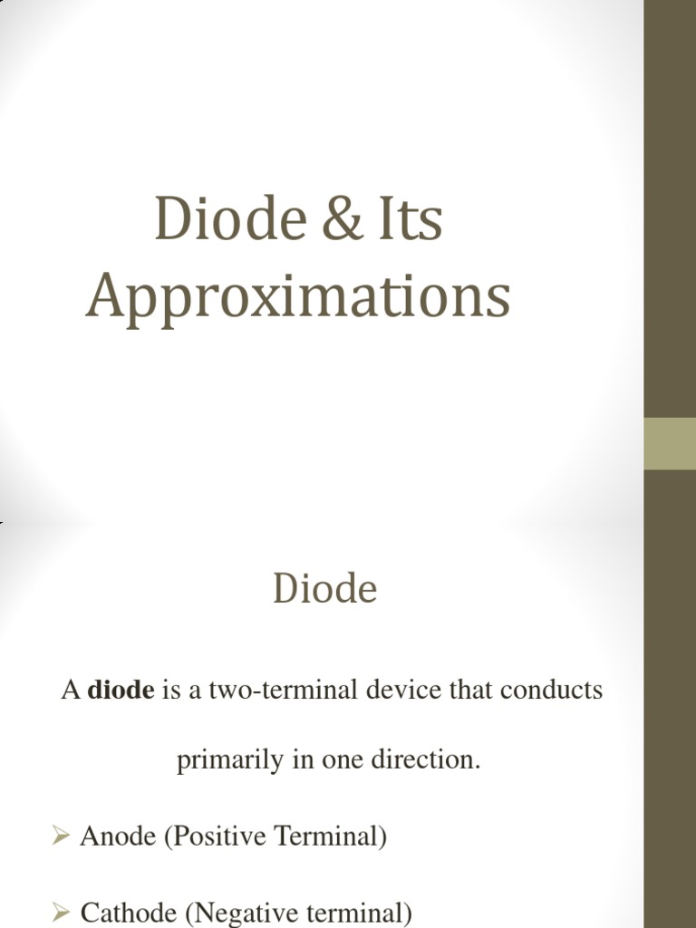 Diode Approximation | Download Free PDF | P–N Junction | Diode