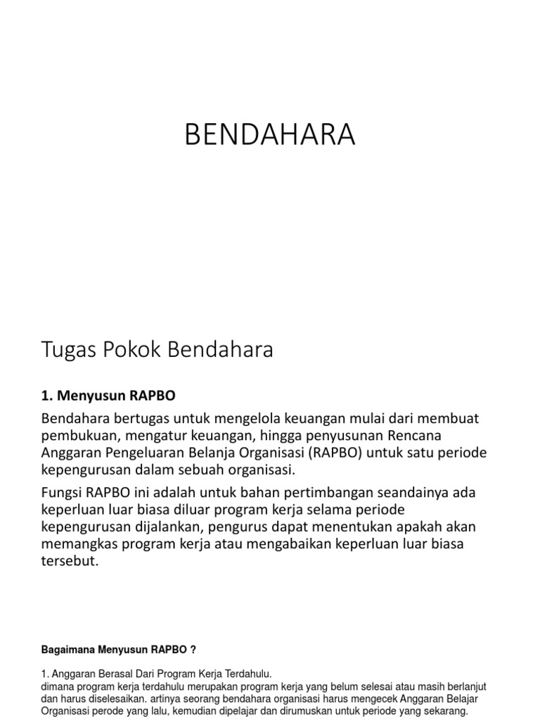 Bendahara | PDF