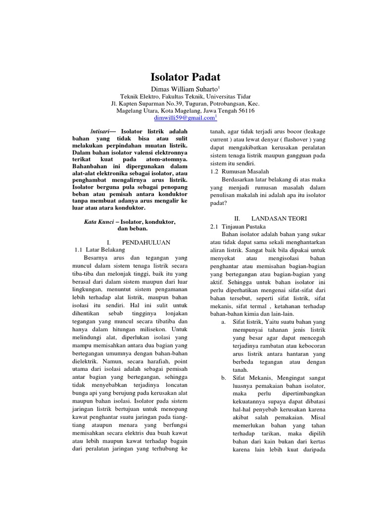 Isolator Padat dalam Sistem Listrik | PDF