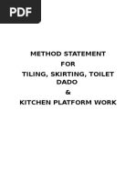 Method Statement For: Tiling Work | PDF | Tile | Adhesive