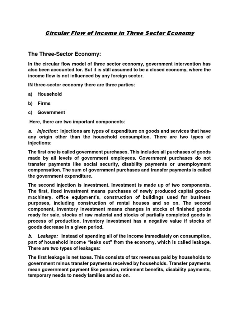 Circular Flow of Income in Three Sector Economy | Download Free PDF ...