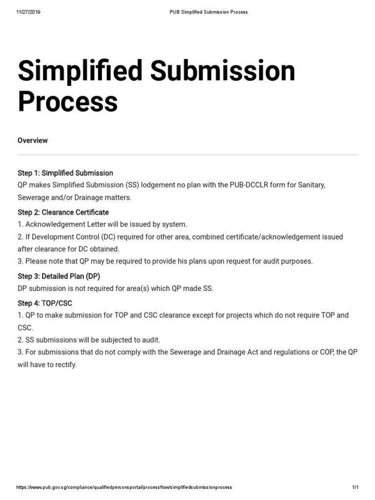 PUB Simplified Submission Process | PDF