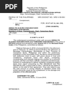 Sample Complaint Affidavit For Estafa | PDF | Board Of Directors ...