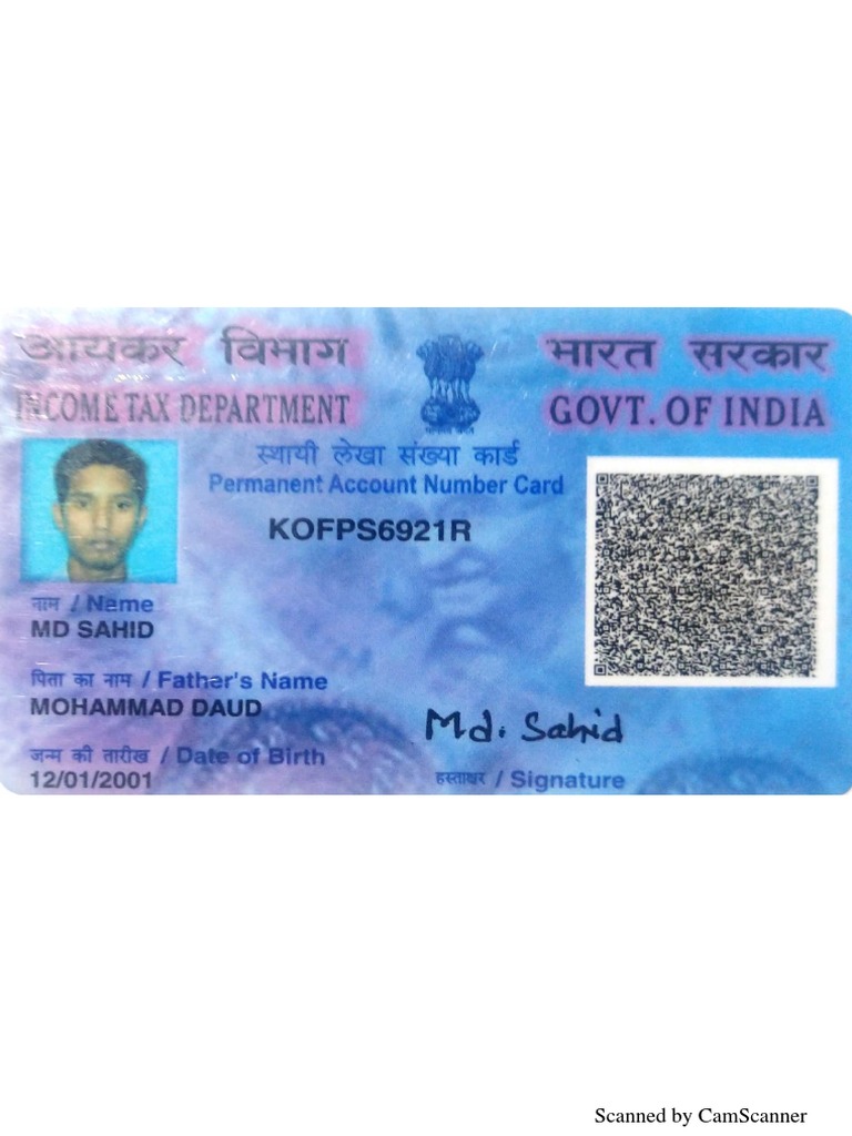 MD Sahid Pan Card | PDF