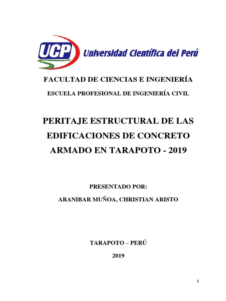 Peritaje Estructural en Tarapoto 2019 | PDF | Hormigón | Ingeniería