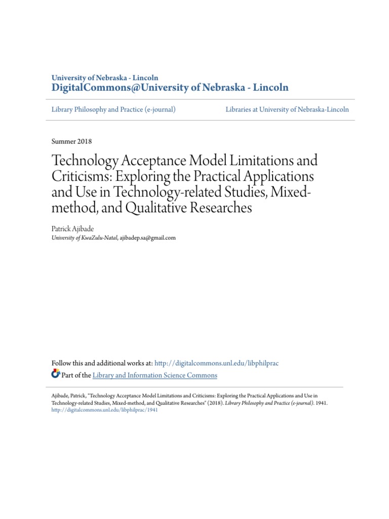 Technology Acceptance Model | PDF | Attitude (Psychology) | Usability
