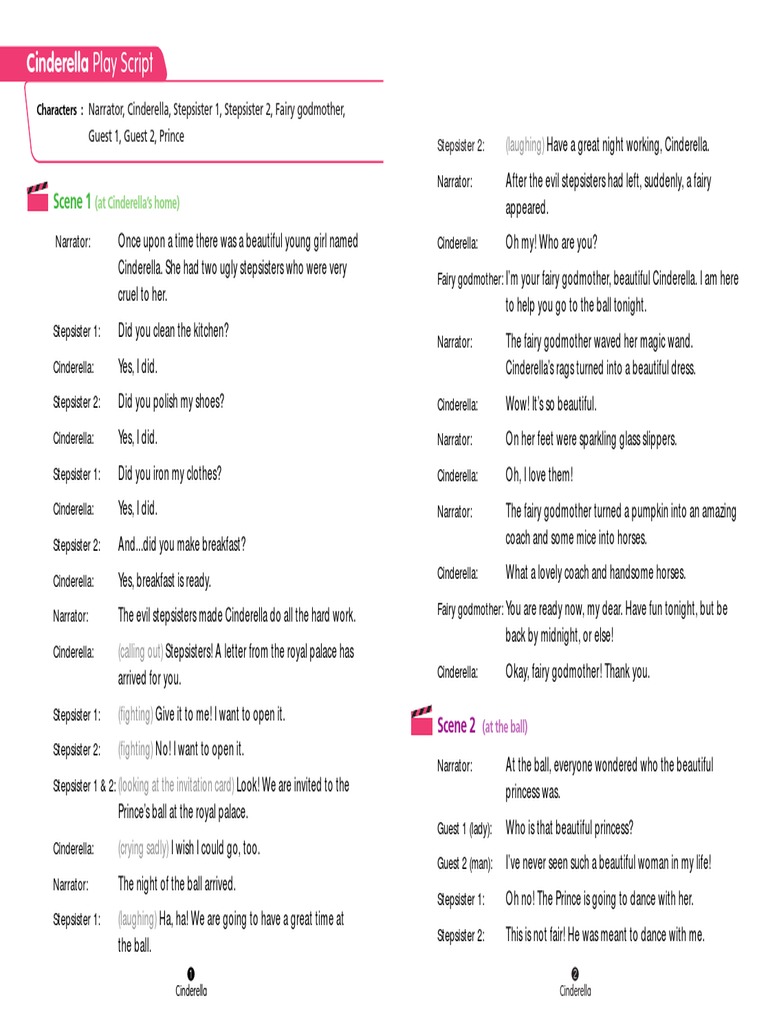 Cinderella Play Script | PDF | Cinderella