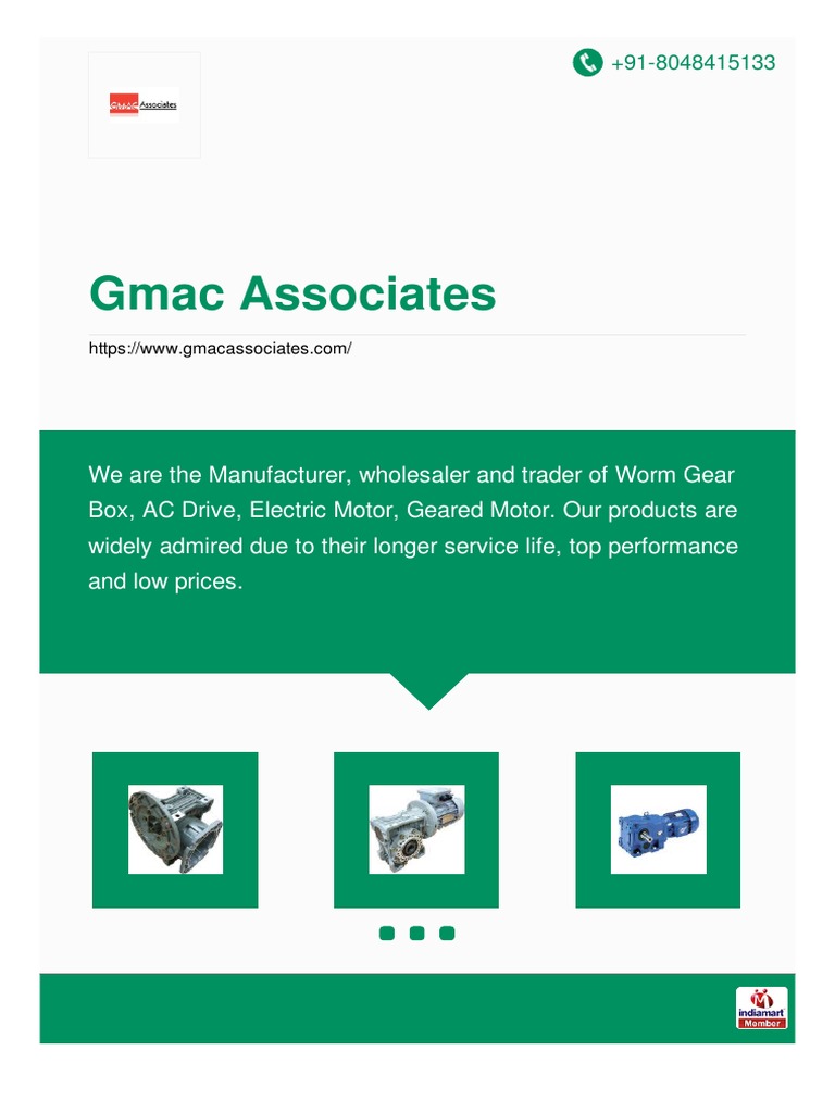Gmac Associates | PDF | Gear | Electric Motor