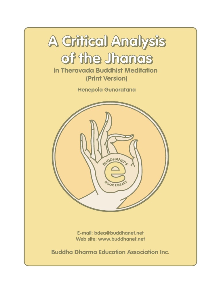 A Critical Analysis of Jhanas PDF | PDF | Noble Eightfold Path | Vipassanā