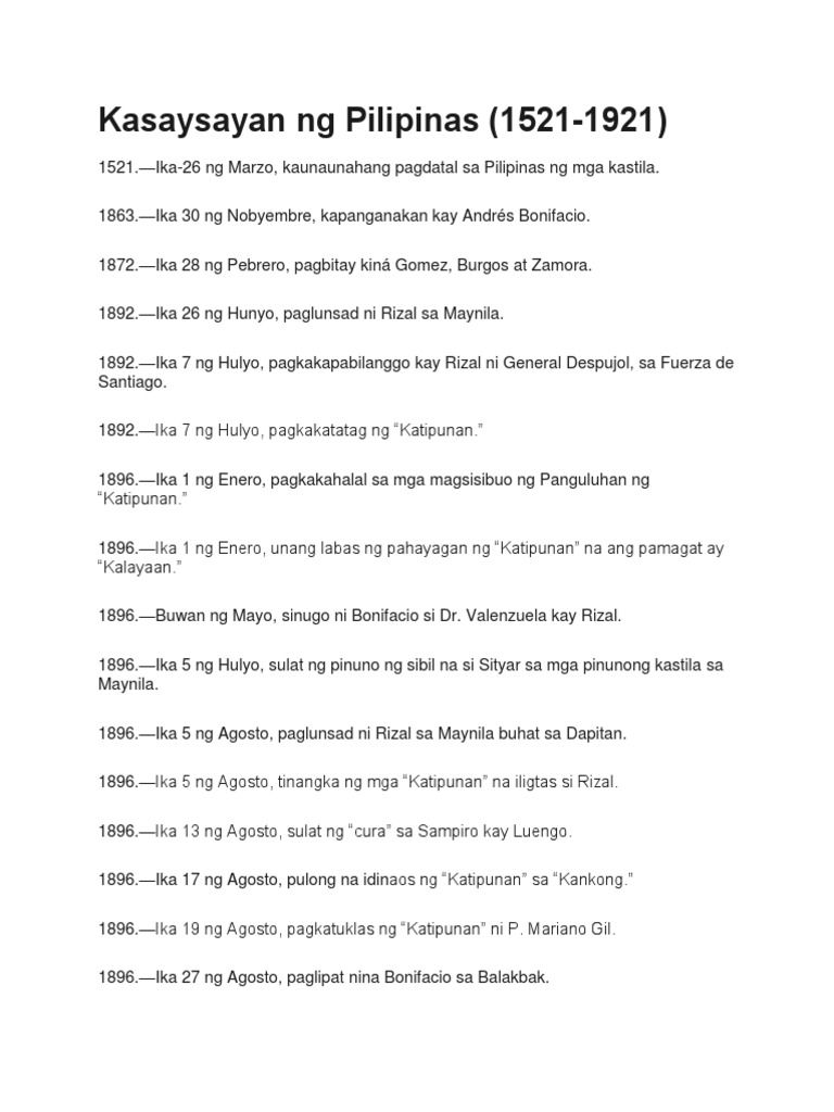 Kasaysayan NG Pilipinas | PDF