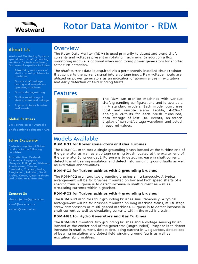 RDM Brochure | PDF | Turbomachinery | Electric Generator