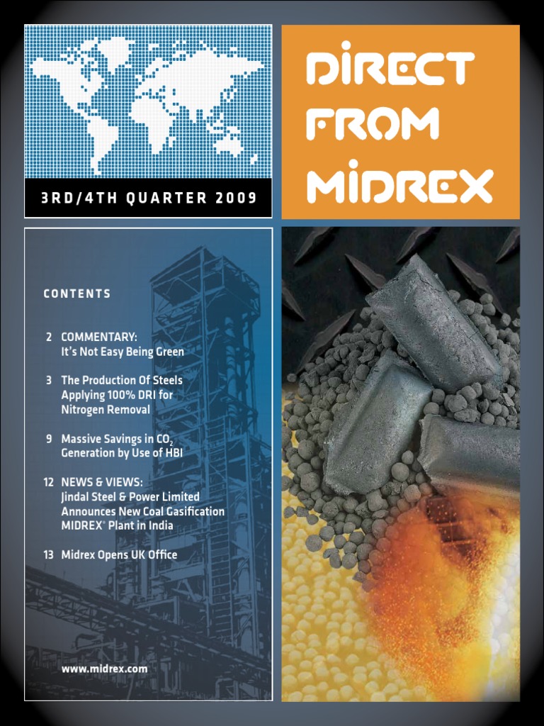 Midrex Process | PDF | Steelmaking | Carbon Dioxide
