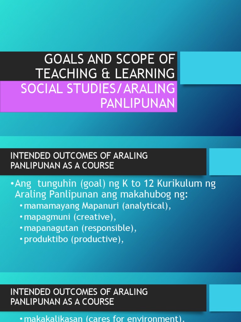 Araling Panlipunan Subject