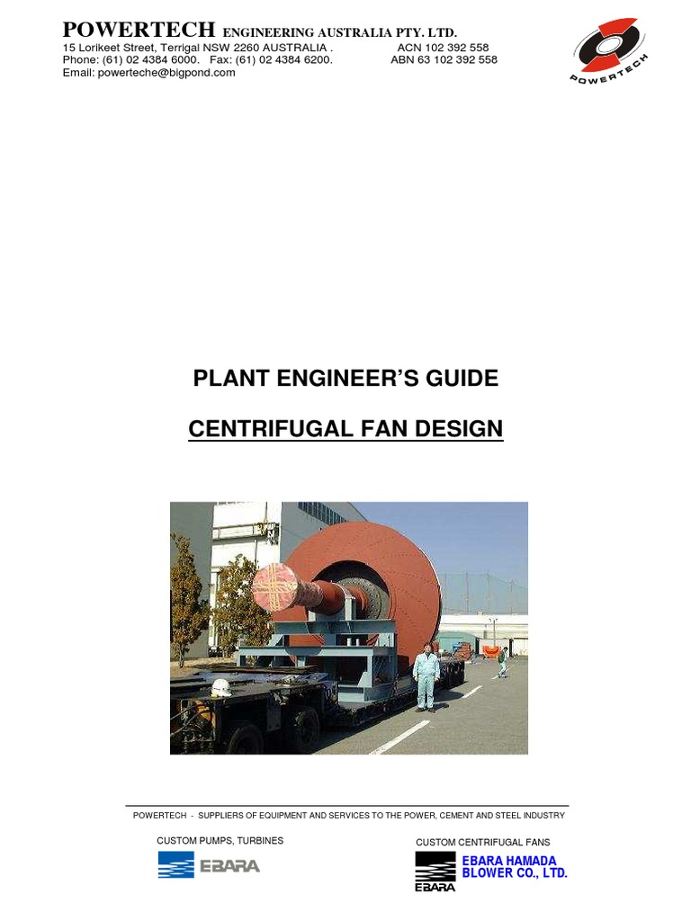 Centrifugal Fan Design Guide | PDF | Pump | Gases