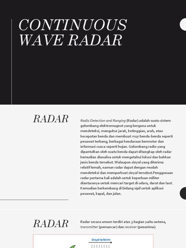 Continuous Wave Radar | PDF