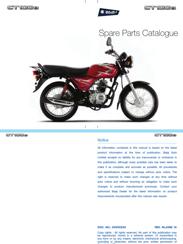 CT100B Spares Catalog PDF | PDF | Screw | Transmission (Mechanics)