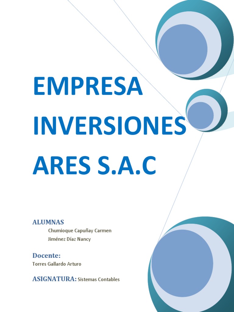 Modelo de Informe Inversiones Ares S | PDF | Contabilidad | Contador
