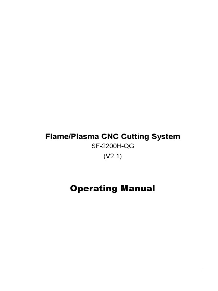 SF-2200H Operating Manual | PDF | Numerical Control | Switch
