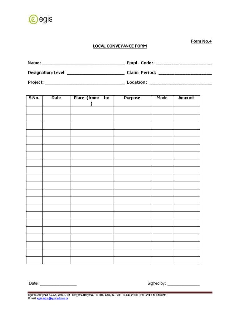 Local Convince Format | PDF