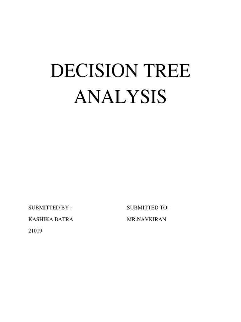 Decision Tree Analysis | PDF | Risk | Risk Management