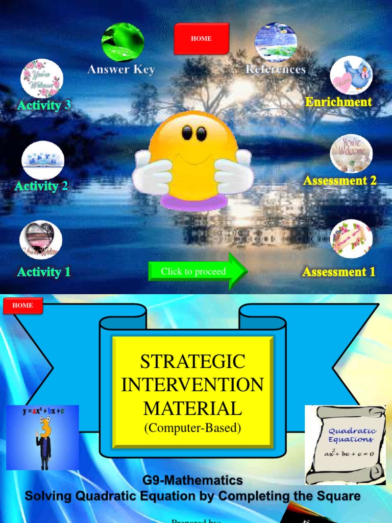 SIM Quadratic Equation by Square | PDF | Equations | Mathematical Concepts
