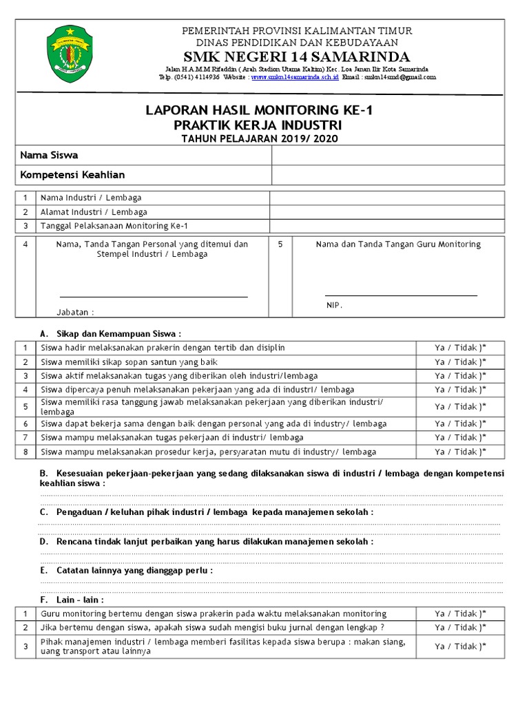 Lembar Monitoring | PDF