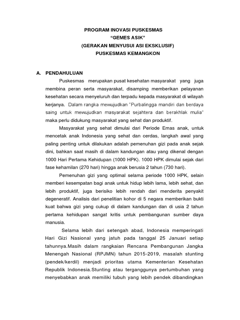 Program Inovasi Puskesmas | PDF